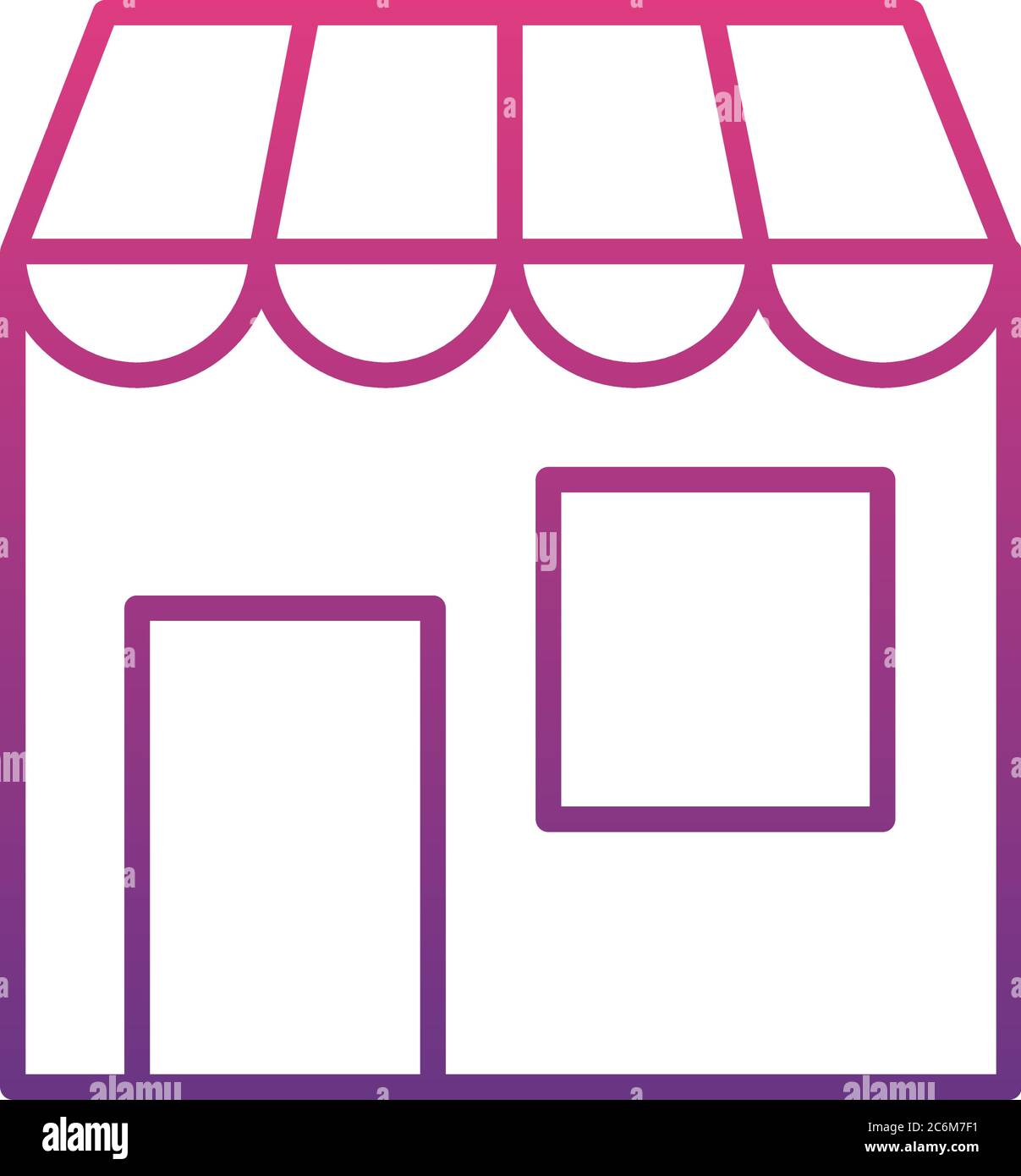 house store icon over white background, gradient style, vector ...