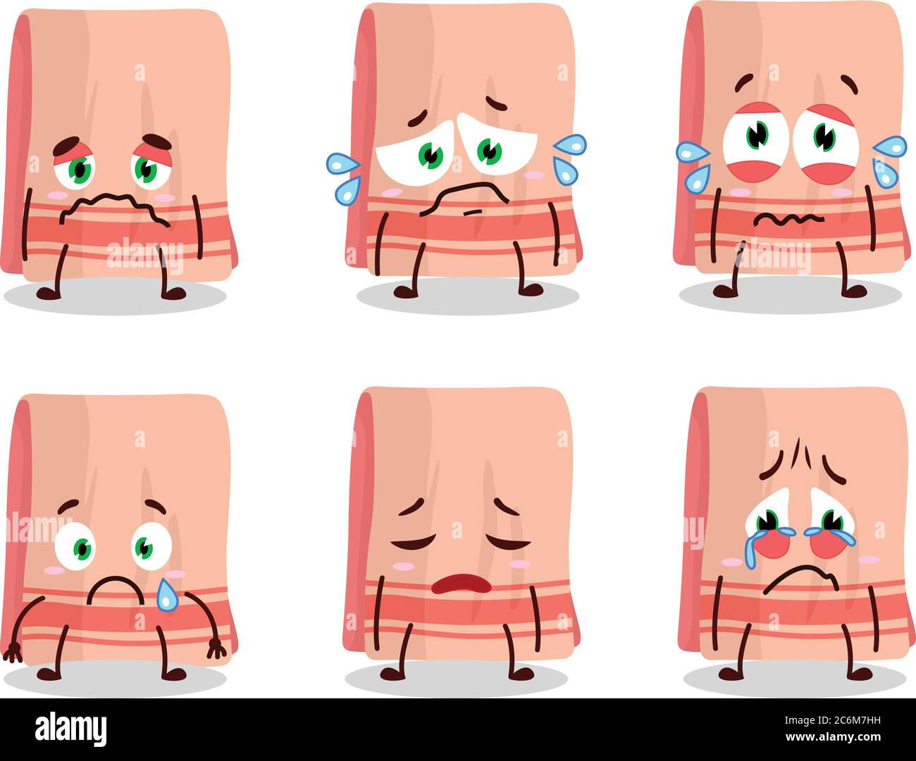 Towel cartoon in character with sad expression Stock Vector Image & Art ...
