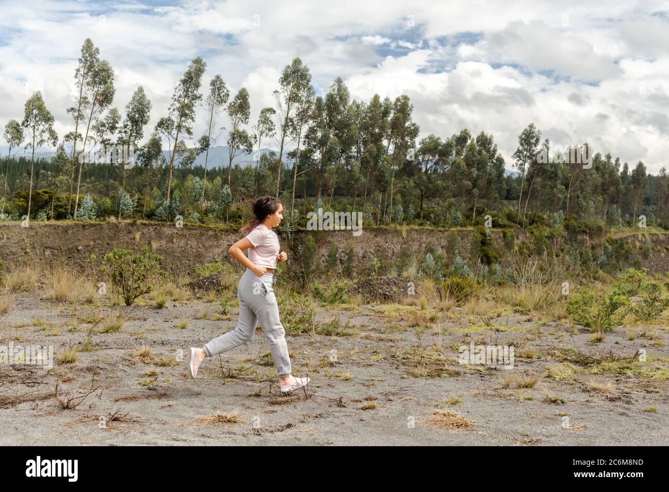 Teen jogging forest hi-res stock photography and images - Alamy