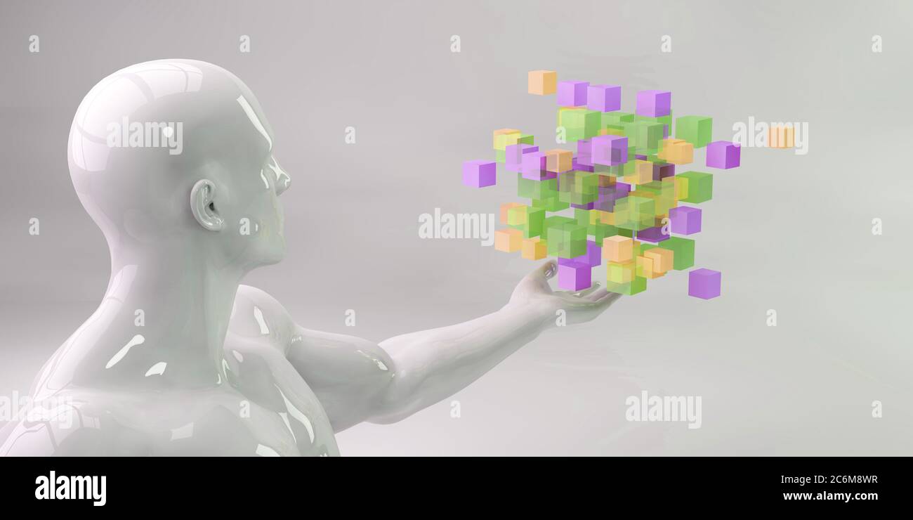 Technology Network with Futuristic Graph Chart Concept Stock Photo - Alamy