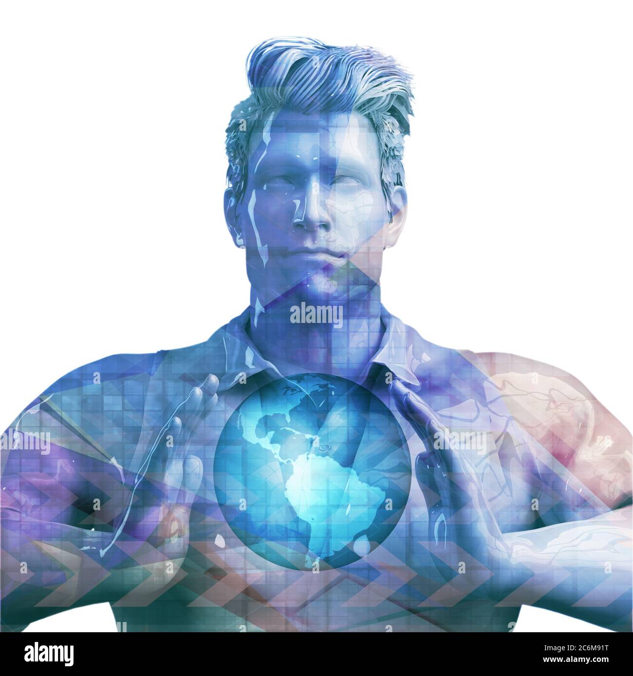 International Trade on a Global Scale with Map Stock Photo - Alamy