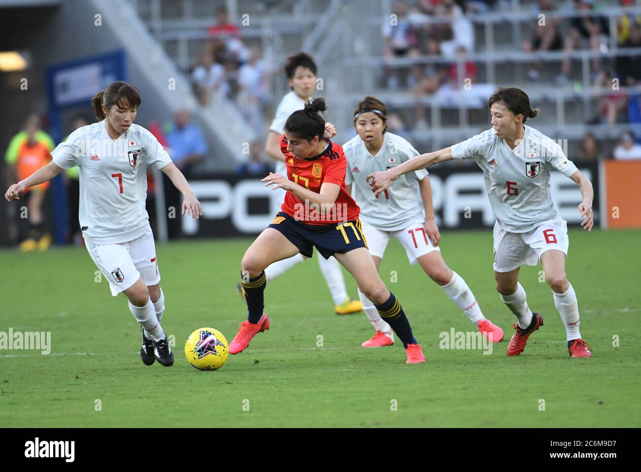 Spain vs Japan Match during the 2020 SheBelieves Cup at Exploria ...