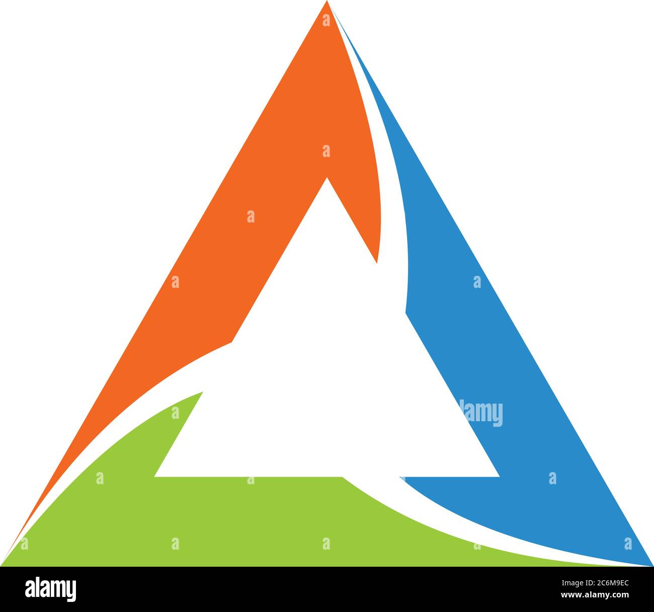Triangle in three color Stock Vector Image & Art - Alamy