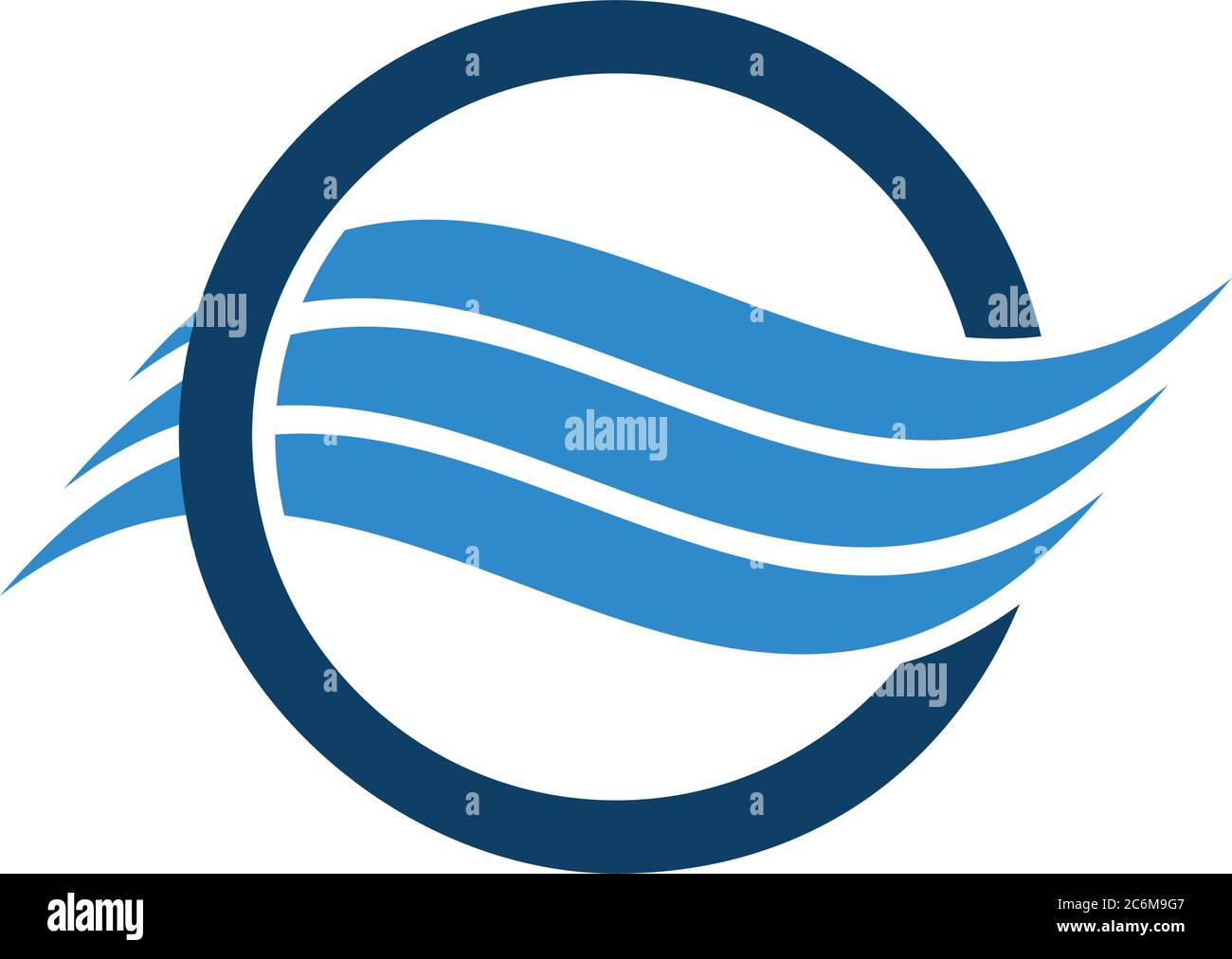 Blue wave circle Stock Vector Image & Art - Alamy
