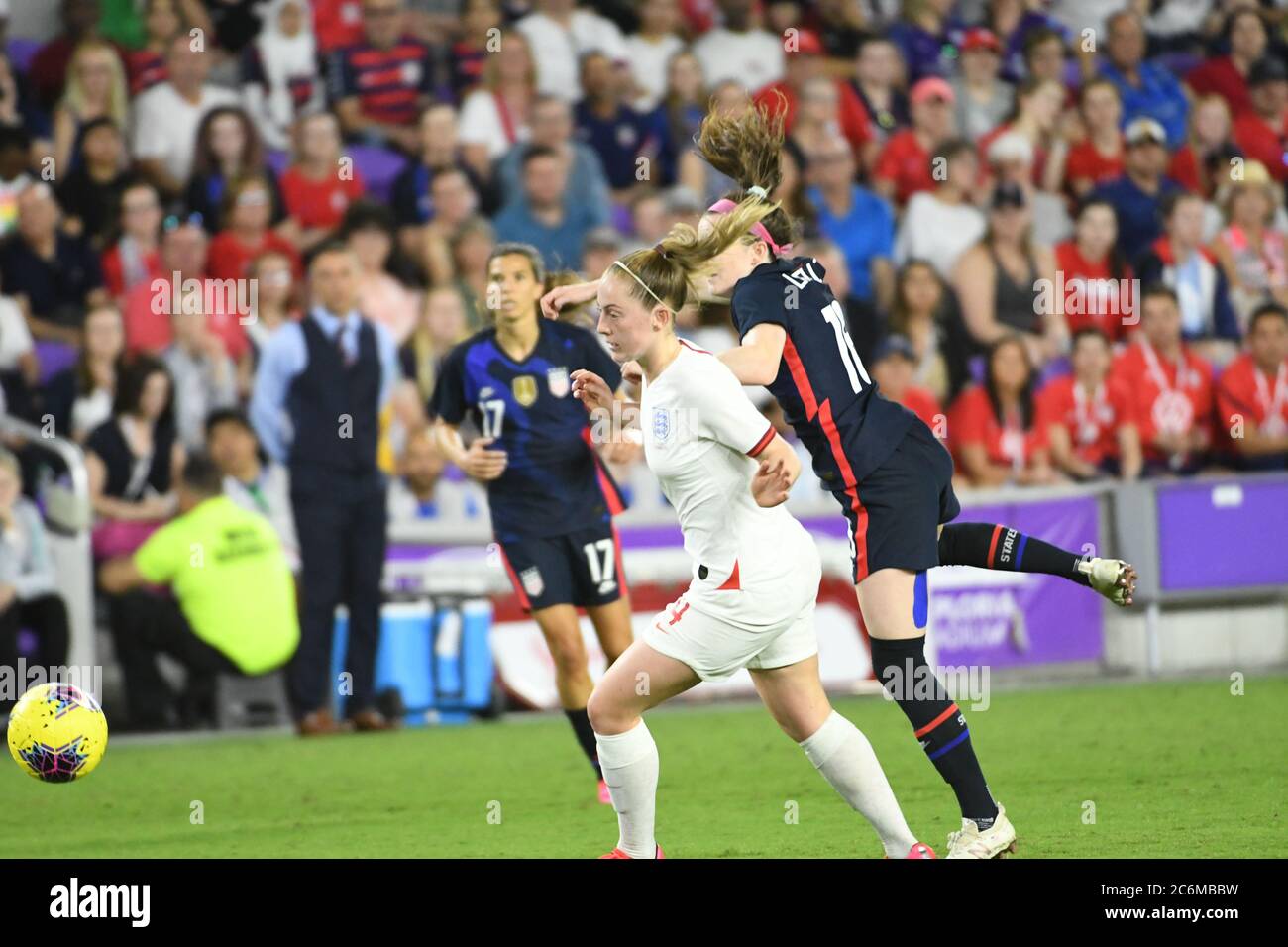 USA vs England Match during the 2020 SheBelieves Cup at Exploria ...