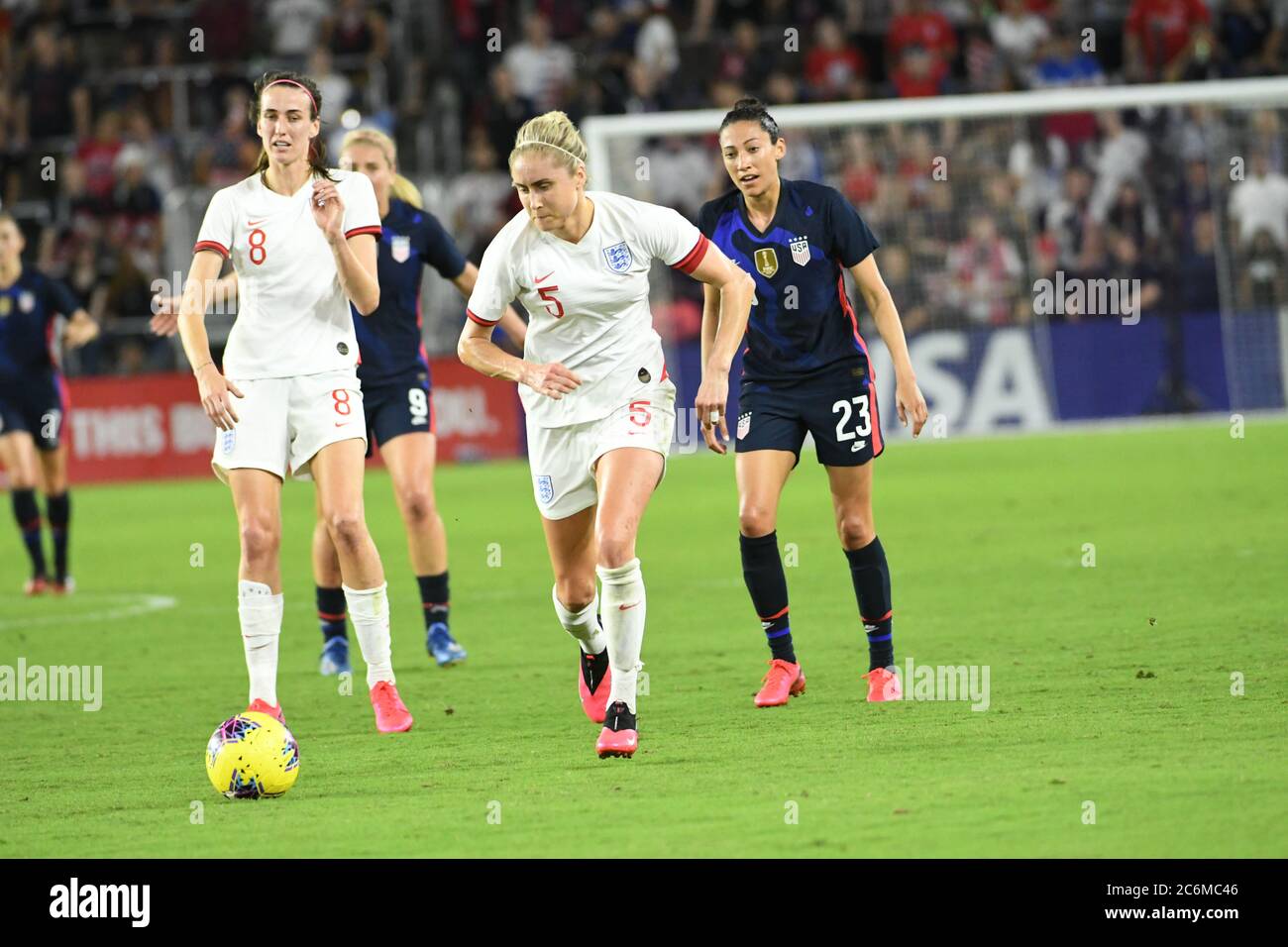 USA vs England Match during the 2020 SheBelieves Cup at Exploria ...