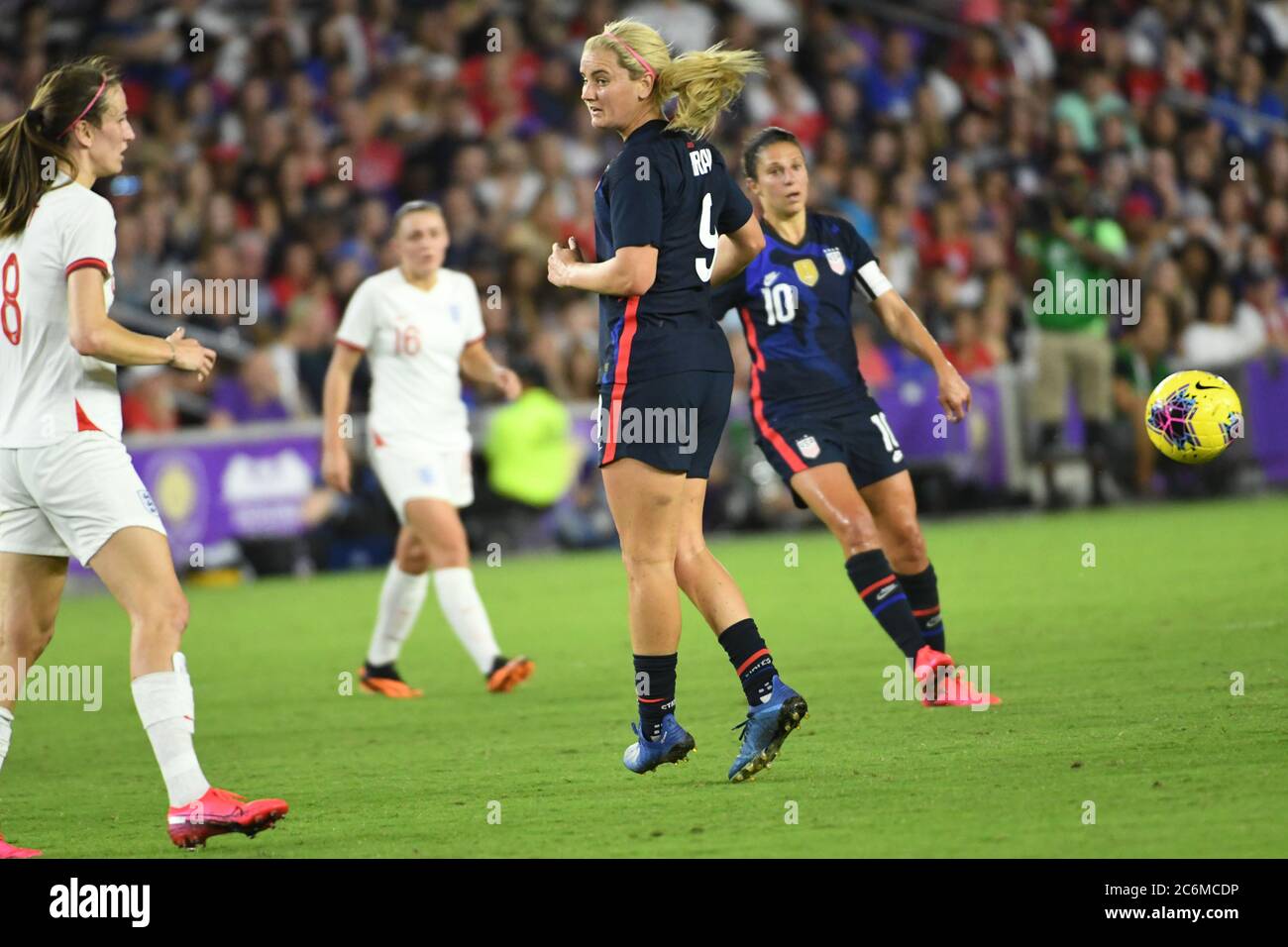 USA vs England Match during the 2020 SheBelieves Cup at Exploria ...