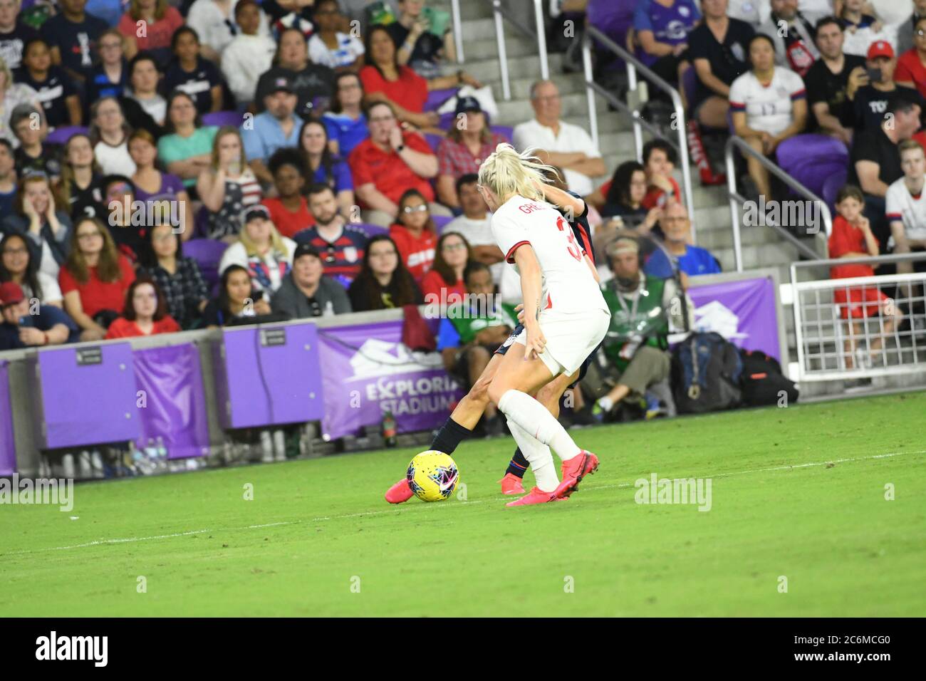 USA vs England Match during the 2020 SheBelieves Cup at Exploria ...