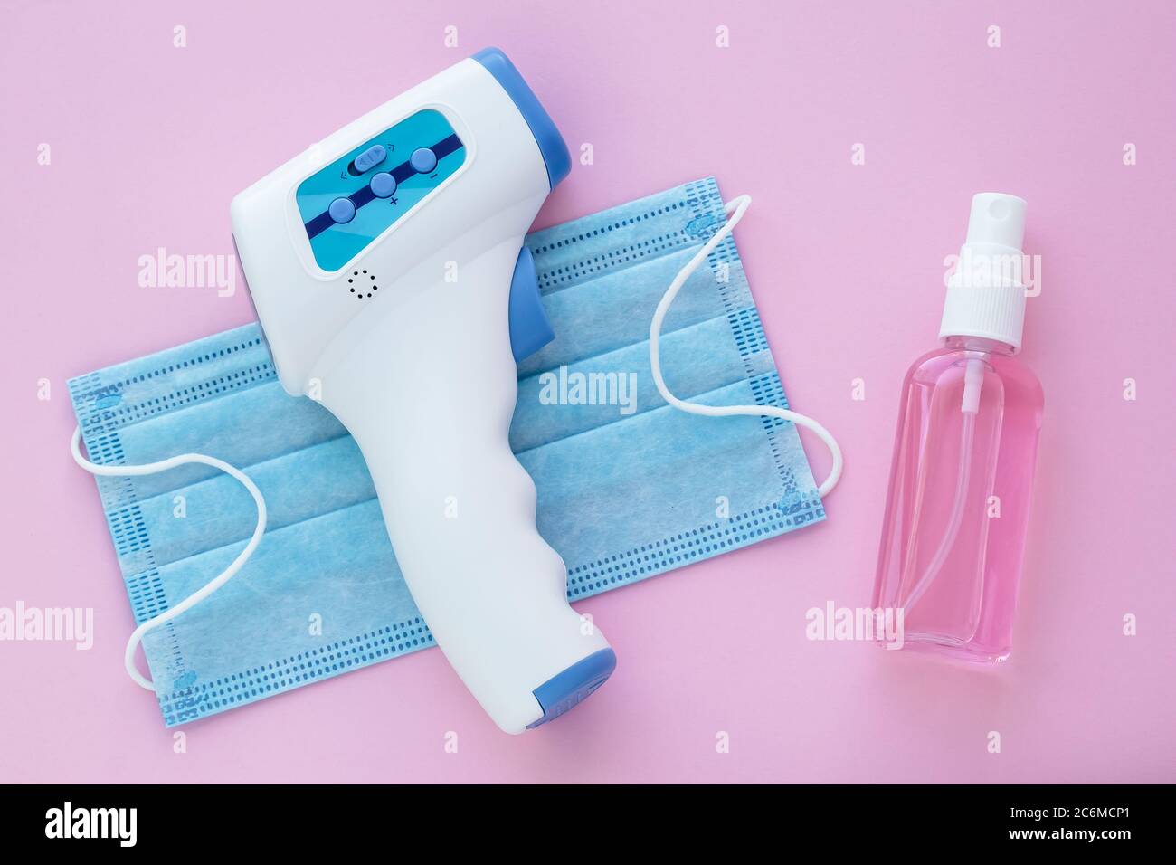 Non-contact infrared digital thermometer, hand sanitizer and medical ...