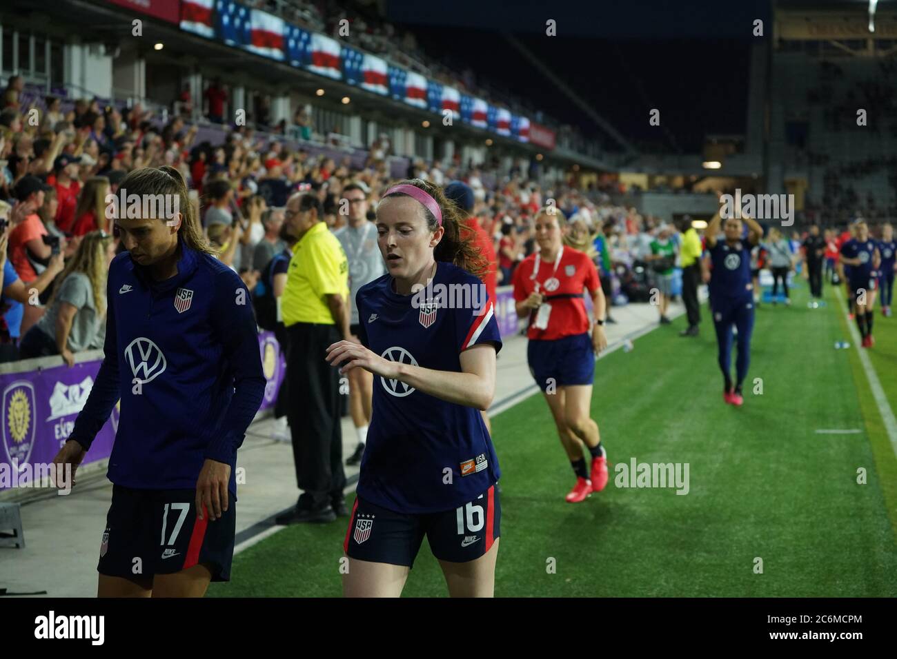 USA vs England Match during the 2020 SheBelieves Cup at Exploria ...