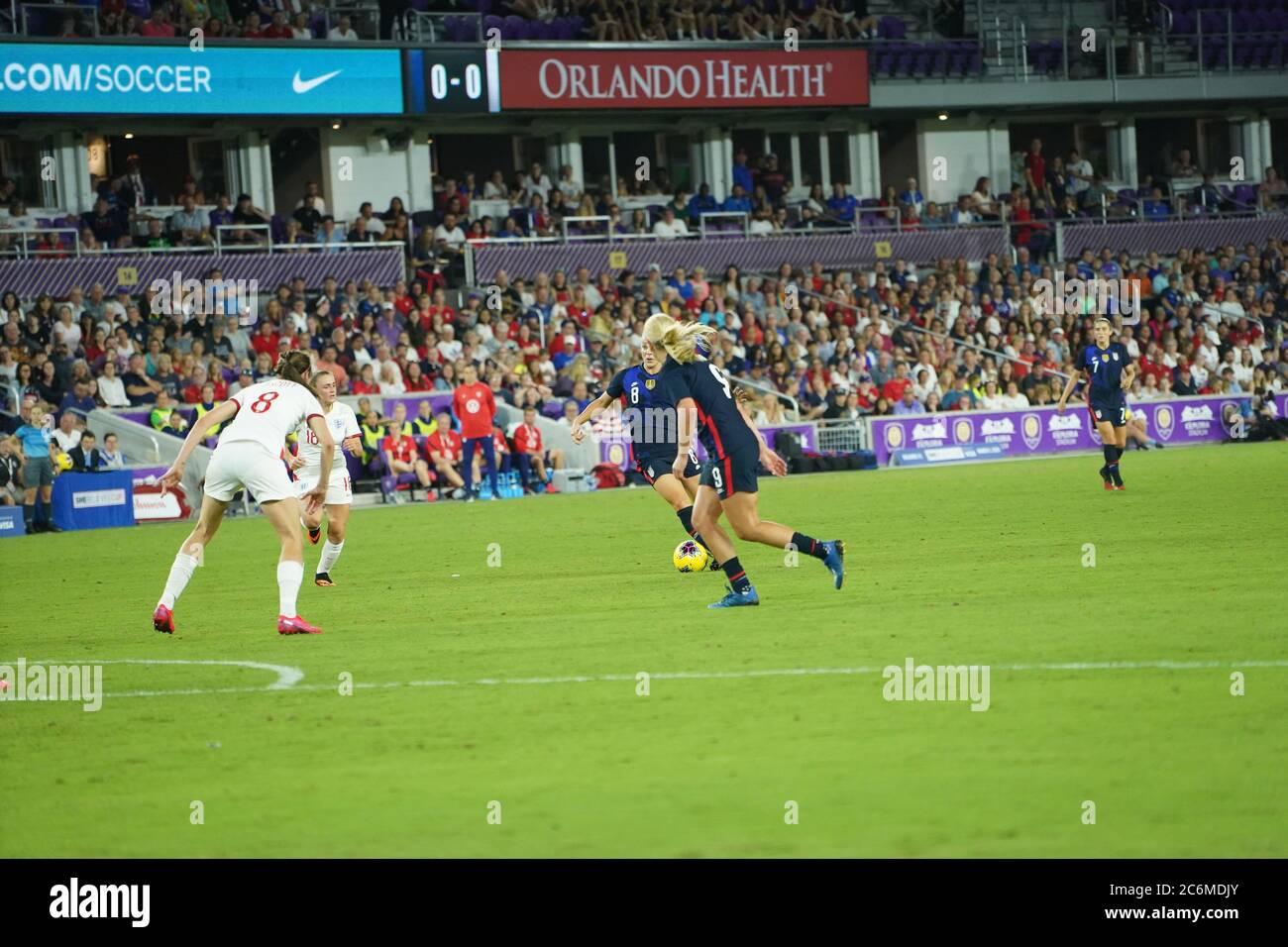 USA vs England Match during the 2020 SheBelieves Cup at Exploria ...