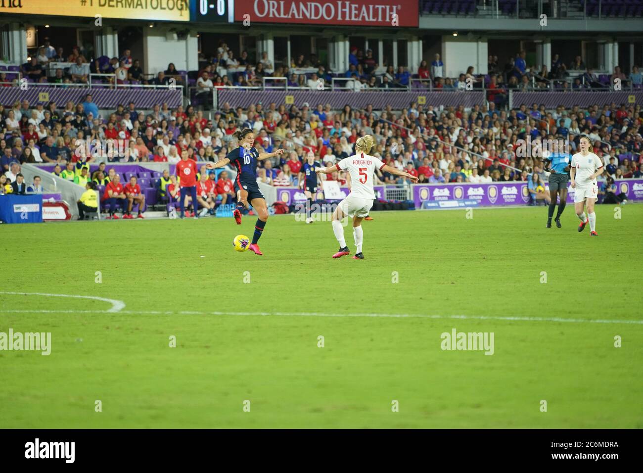 USA vs England Match during the 2020 SheBelieves Cup at Exploria ...
