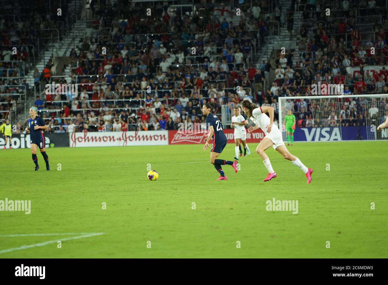 USA vs England Match during the 2020 SheBelieves Cup at Exploria ...