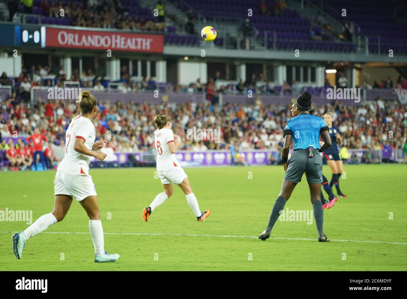 USA vs England Match during the 2020 SheBelieves Cup at Exploria ...