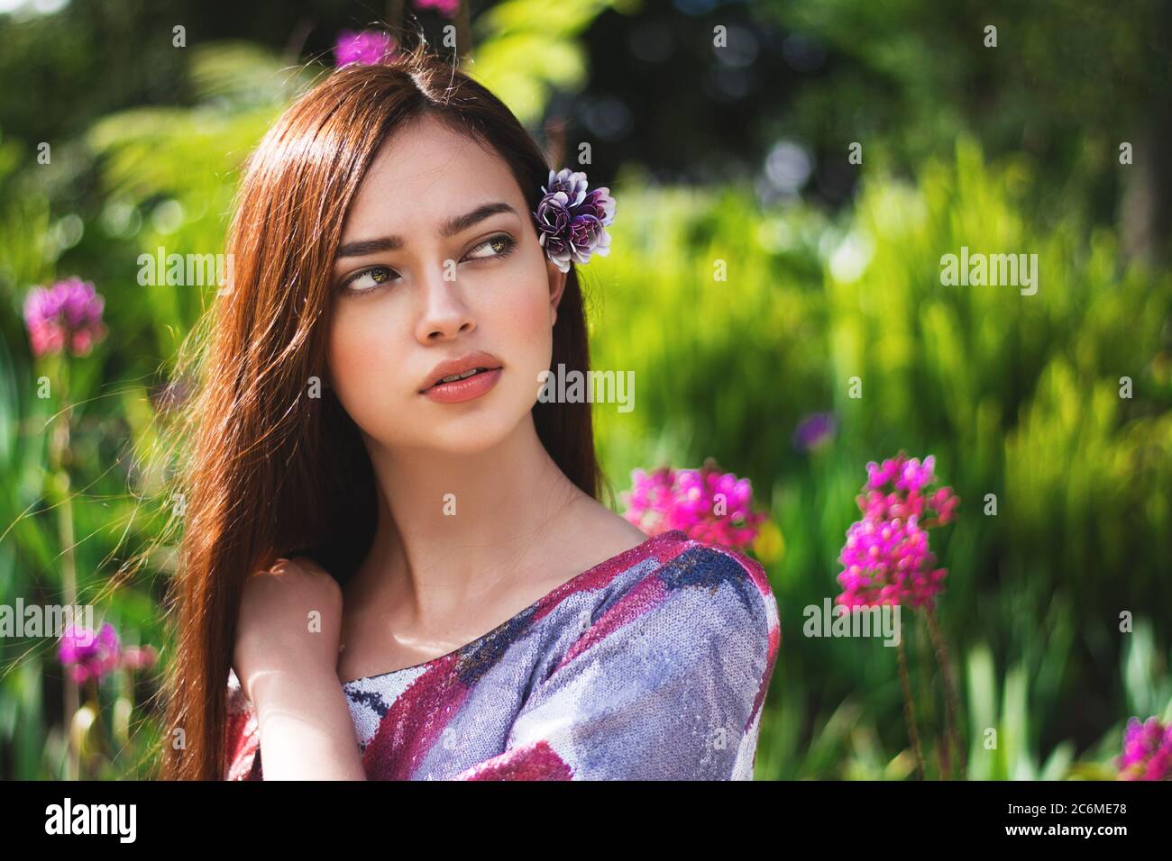 beautiful and natural girl, cute girl with natural background Stock ...