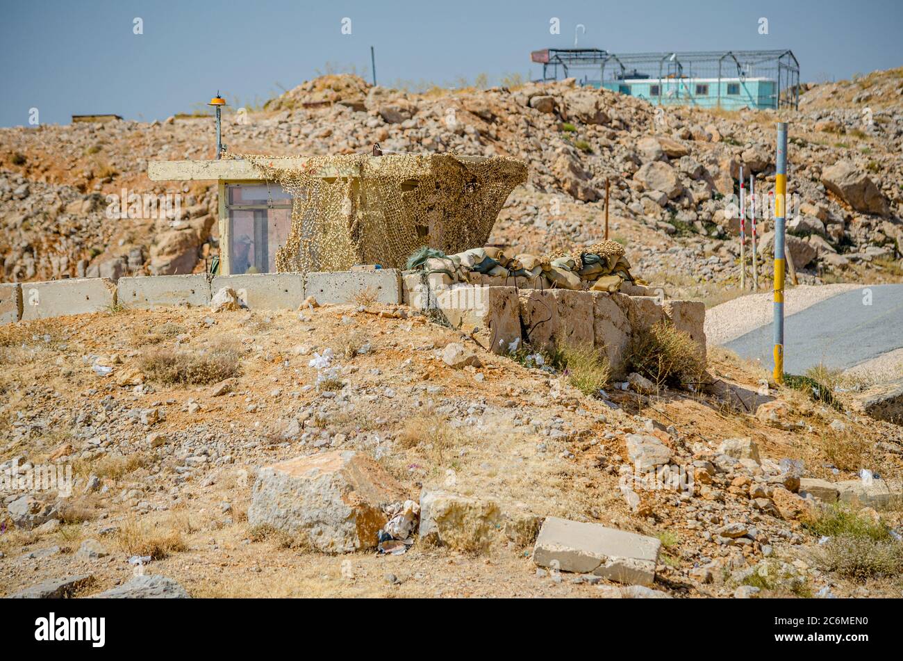 Camouflaged IDF observation point on Mount Hermon, Israel Stock Photo ...