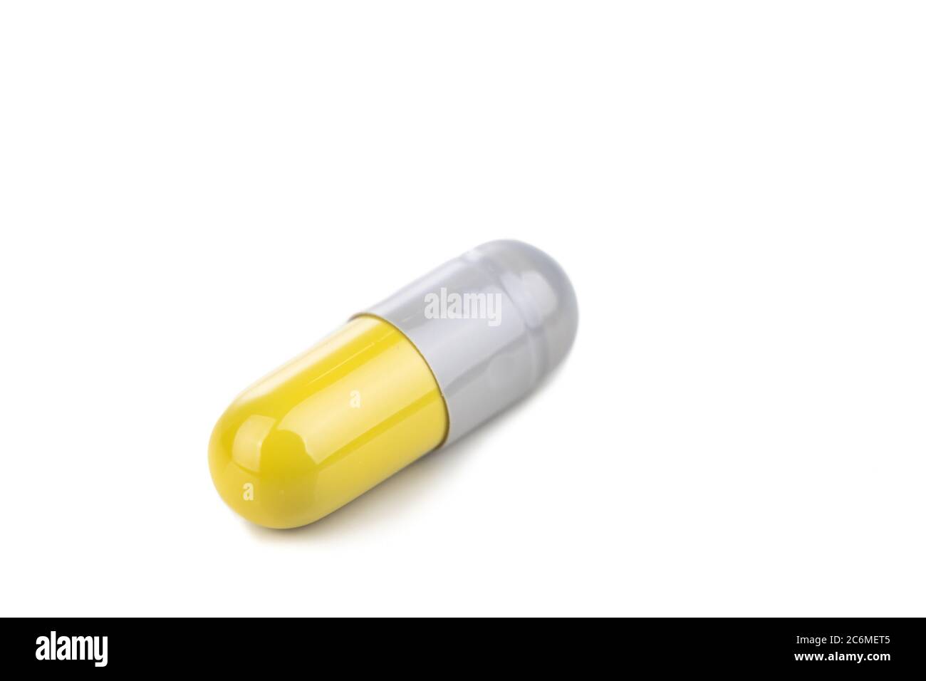 Close-up of medicine drug in capsule format on white background Stock ...