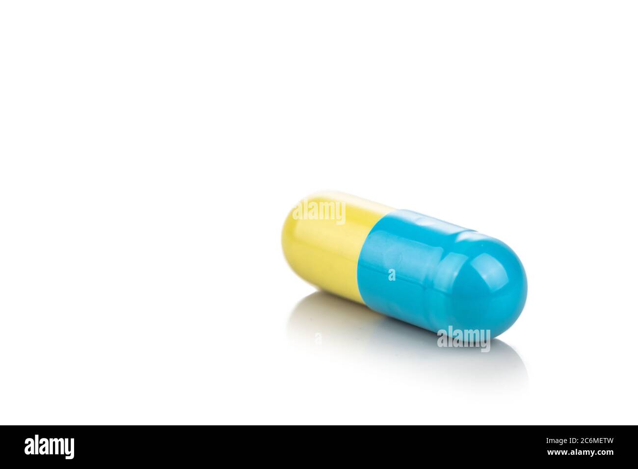 Close-up of medicine drug in capsule format on white background Stock ...