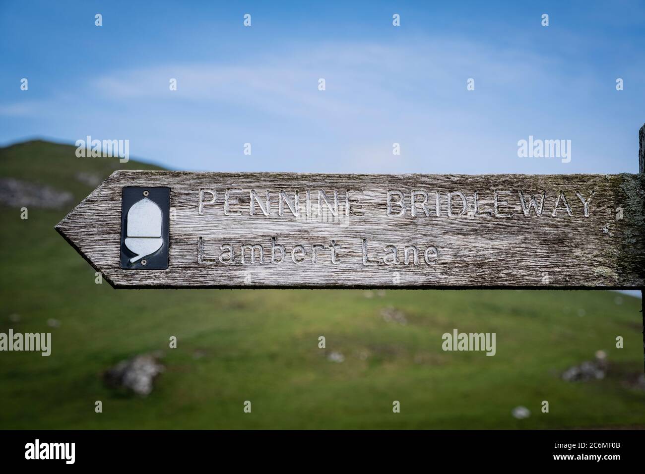 Directional sign for Lambert lane near Settle, Yorkshire Dales National ...