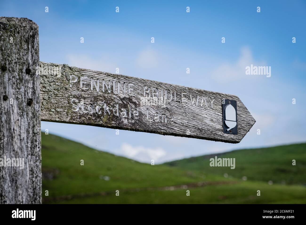 Directional sign for Stockdale Lane Settle, Yorkshire Dales National ...