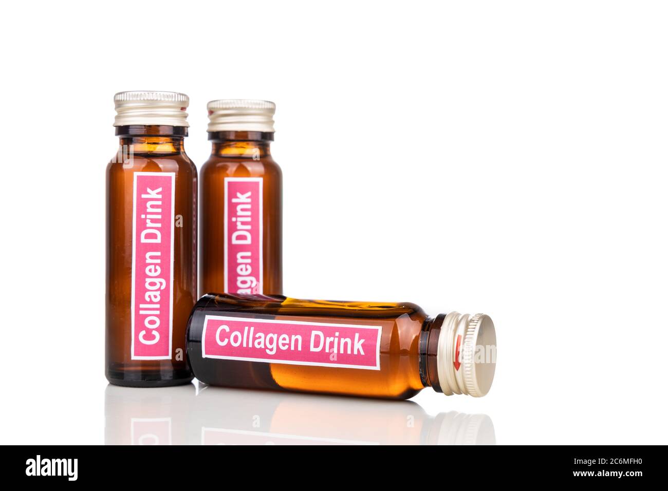Collagen drinks in bottle as supplement for beauty, anti ageing and ...