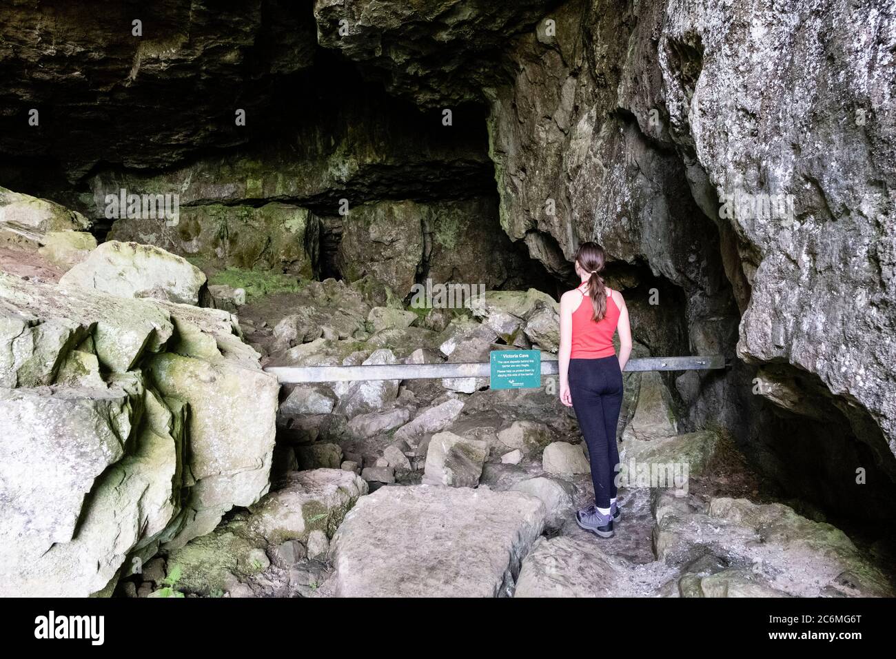 Victoria Cave, Attermire Scar, near Settle, Yorkshire Dales, England ...