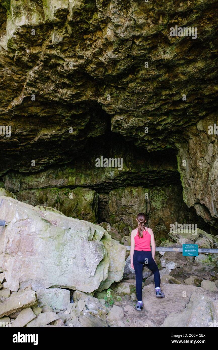 Victoria Cave, Attermire Scar, near Settle, Yorkshire Dales, England ...