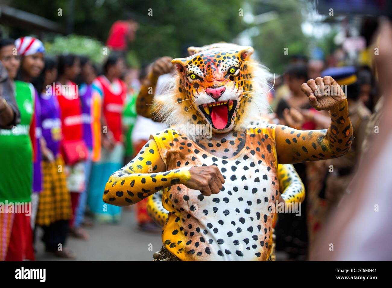 pulikkali or tiger dance performers from the streets of thrissur ...