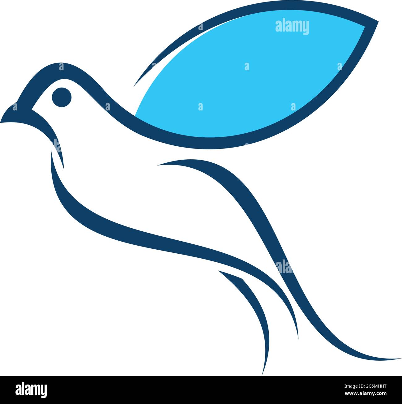 abstract of bird with light blue wings Stock Vector Image & Art - Alamy