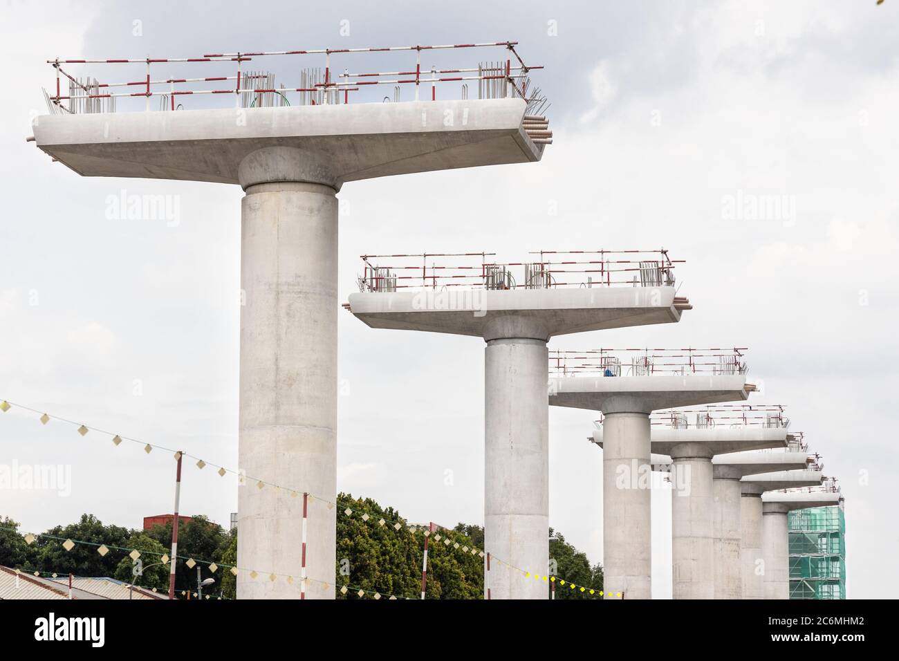 Construction of Mass Rail Transit column infrastructure in progress to ...