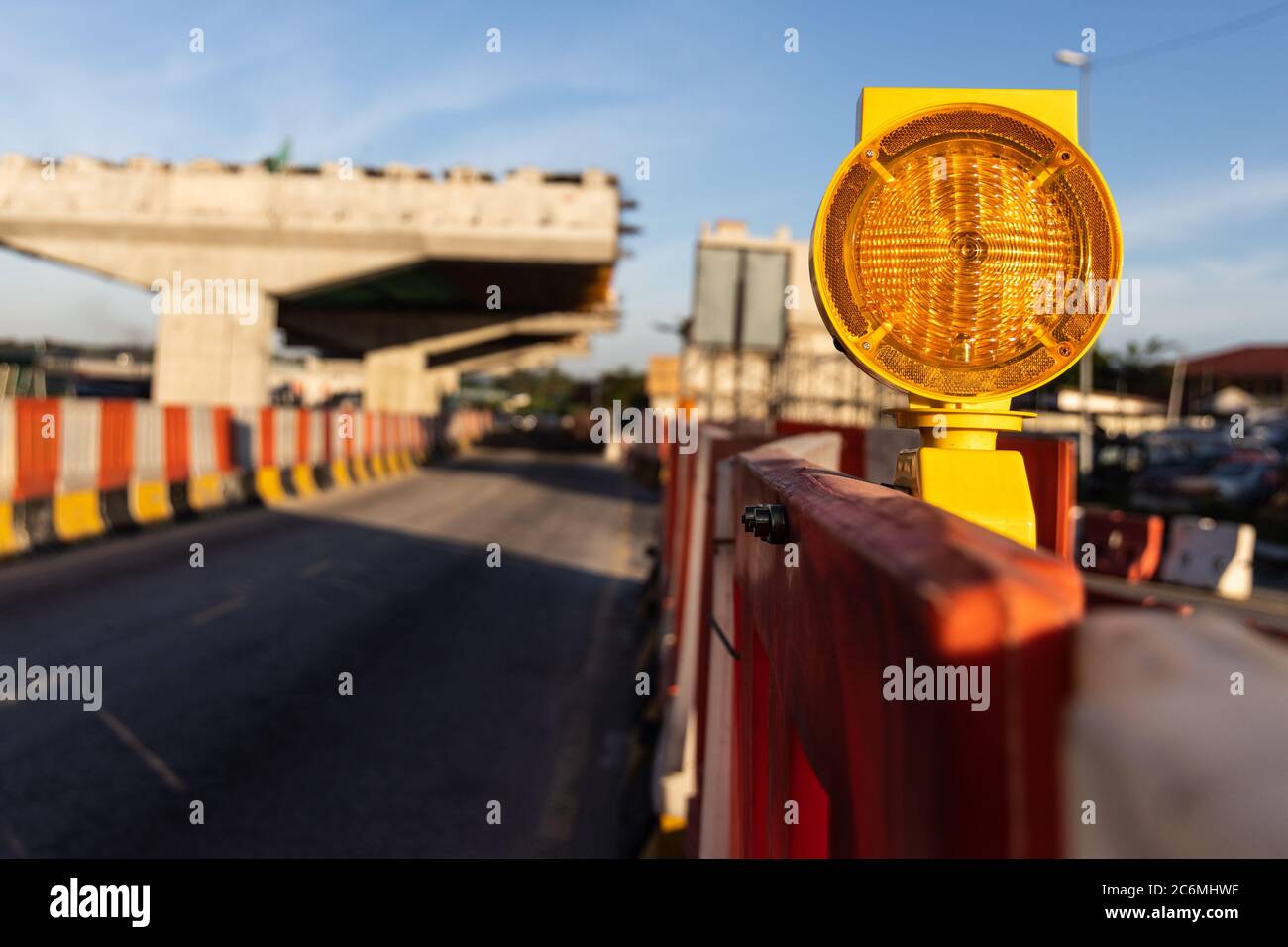 Red warning light for construction site hi-res stock photography and images - Alamy