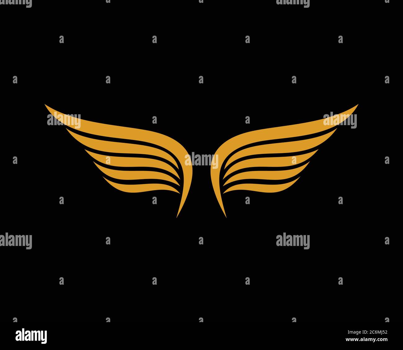 Golden wings with royal style Stock Vector Image & Art - Alamy
