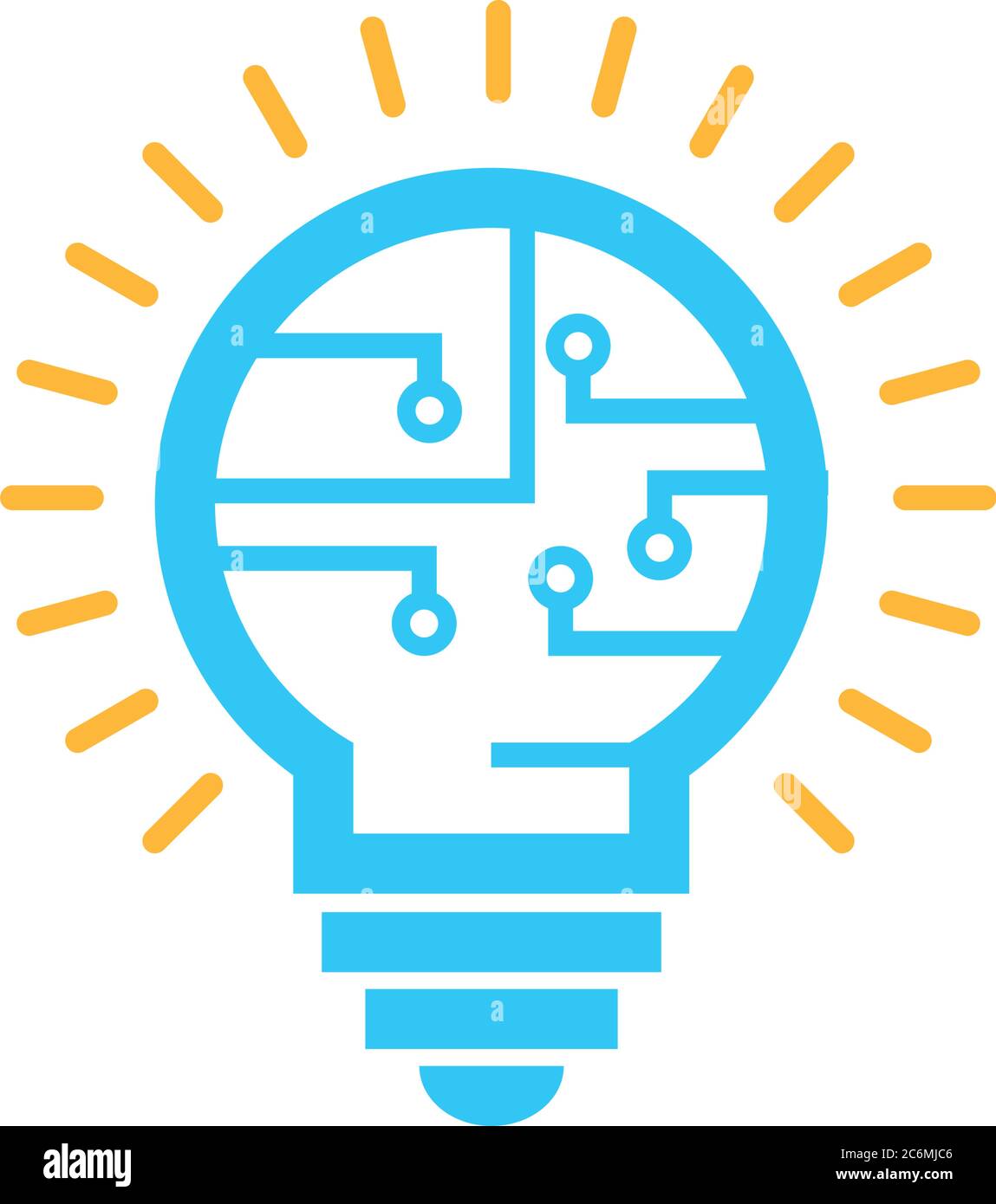 Lightning symbol in gear Stock Vector Images - Alamy