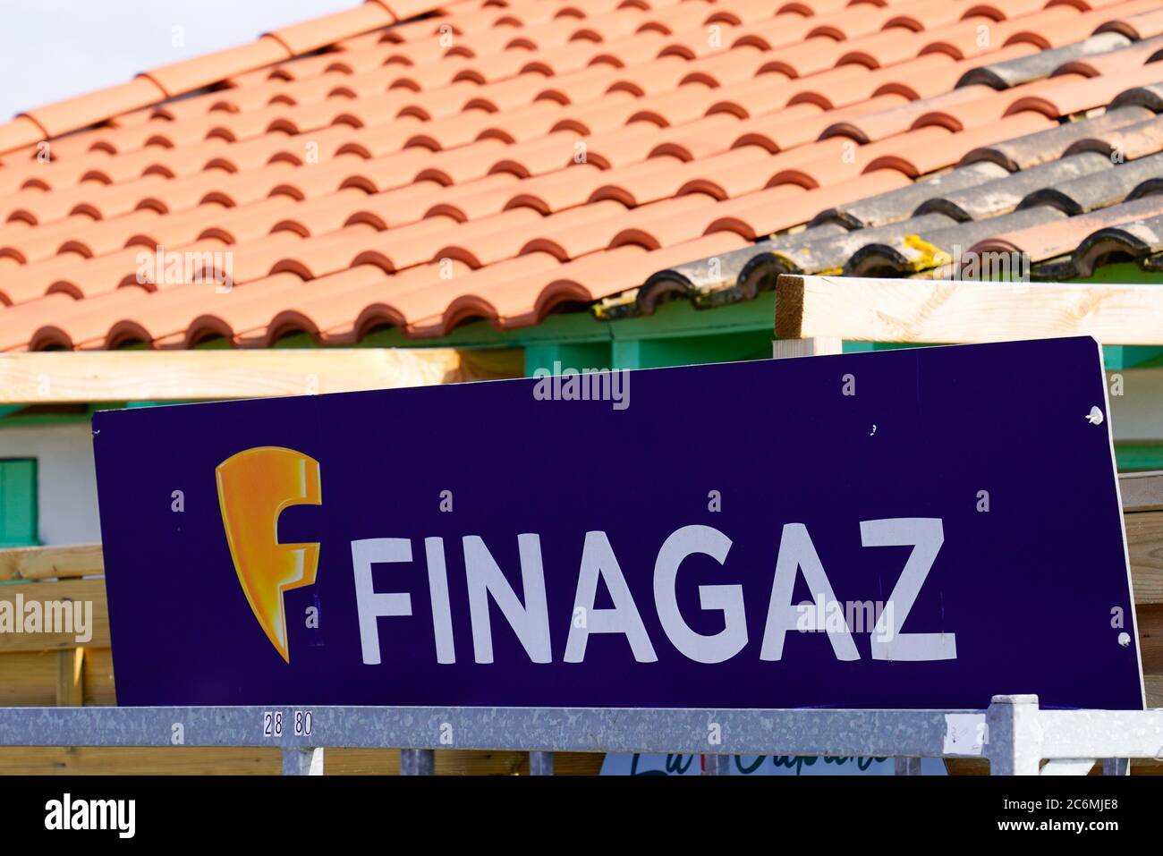 Bordeaux , Aquitaine / France - 07 07 2020 : finagaz logo sign of fina ...