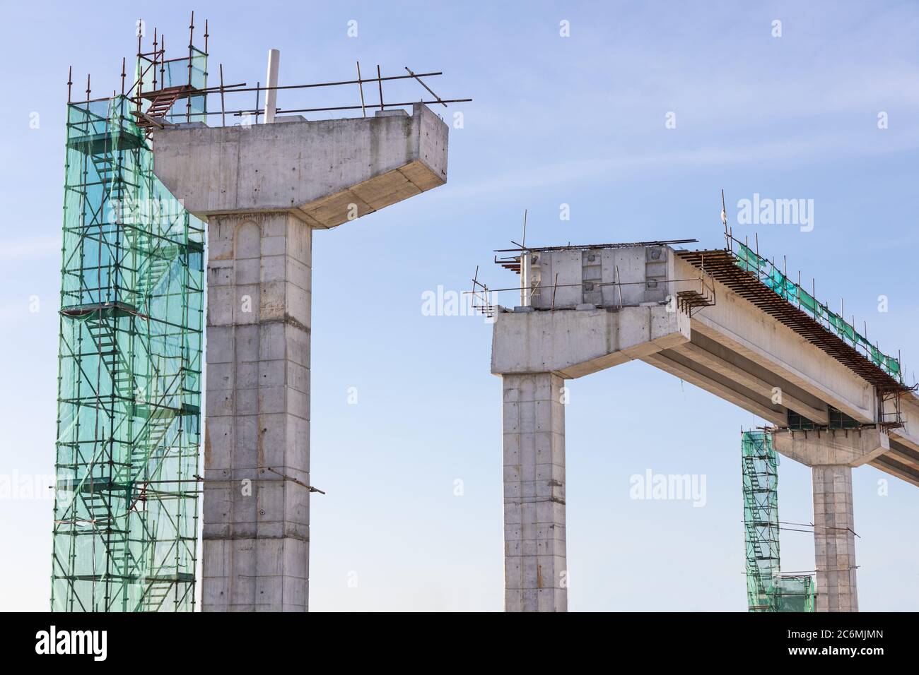 Construction of Mass Rail Transit column infrastructure in progress to ...