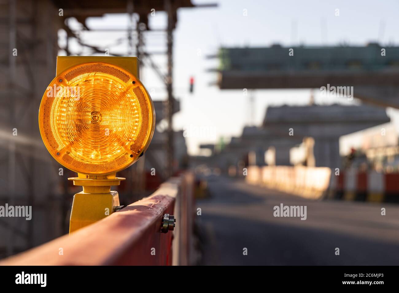 Red warning light for construction site hi-res stock photography and images - Alamy