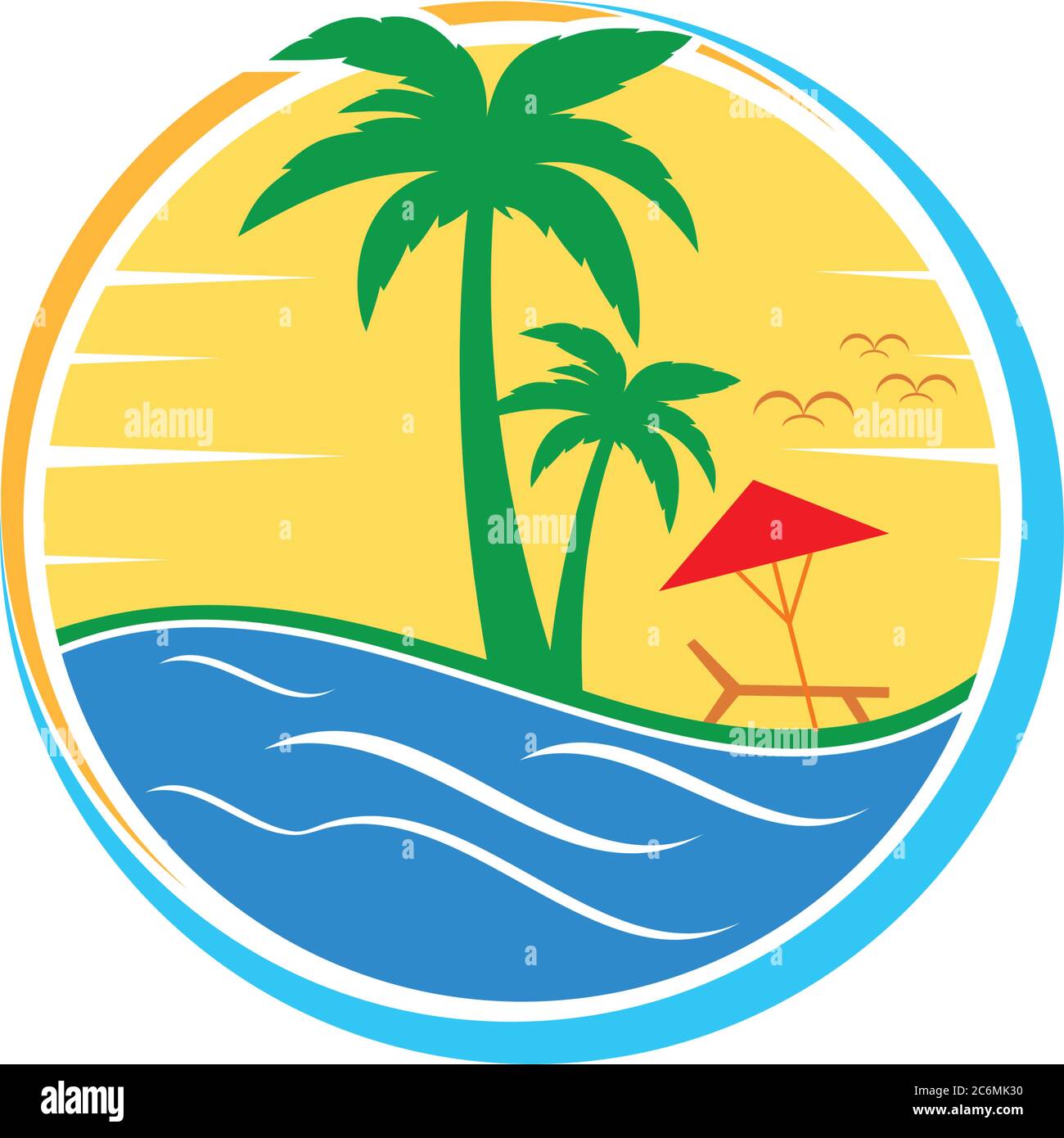 Tropical sunset in sea Cut Out Stock Images & Pictures - Alamy