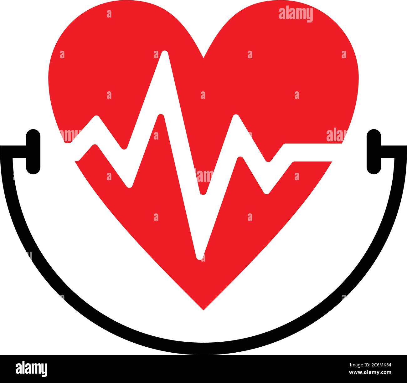 Pulse inside love shape Stock Vector Image & Art - Alamy