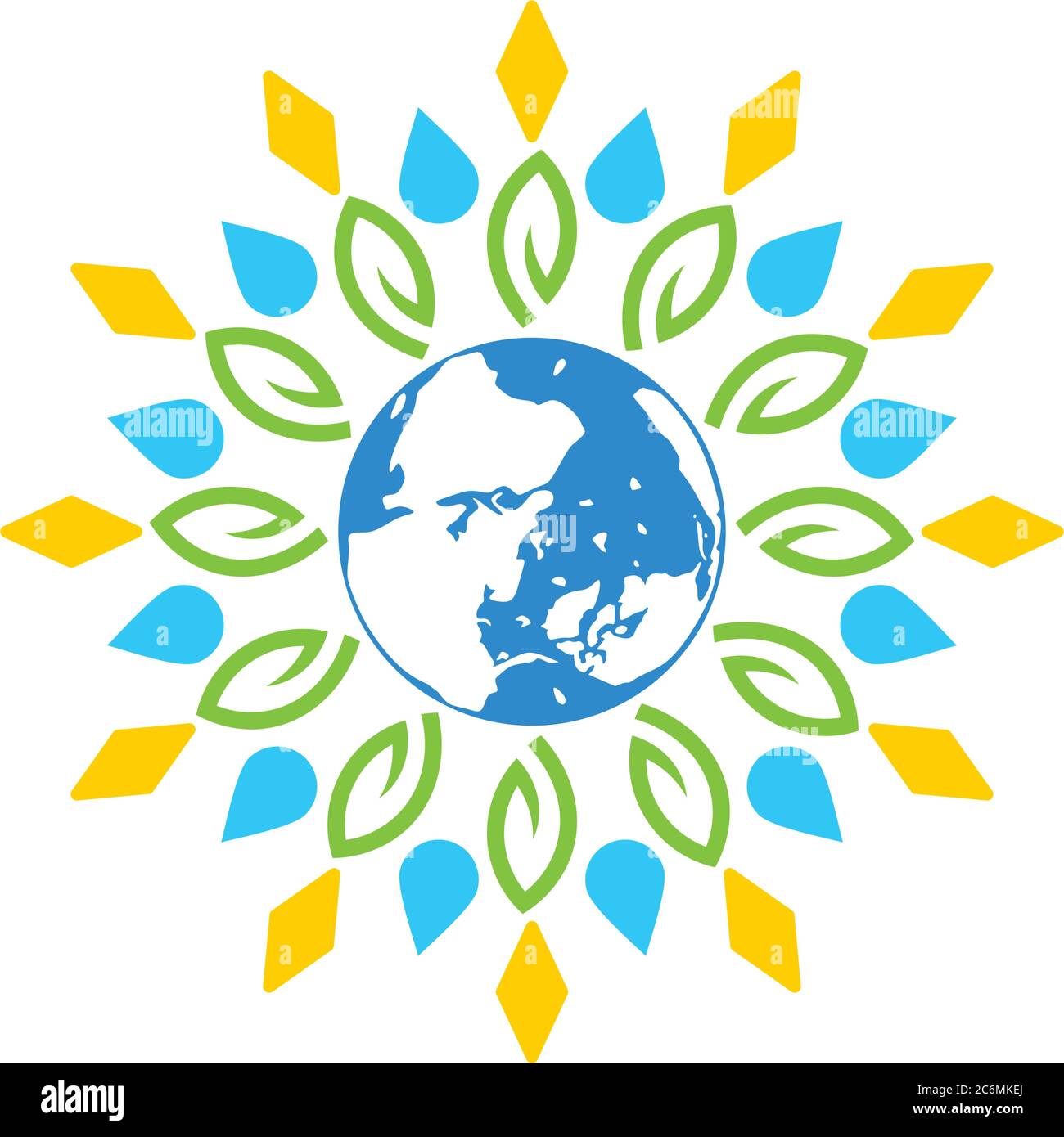 Earth with spiral leaf Stock Vector Image & Art - Alamy
