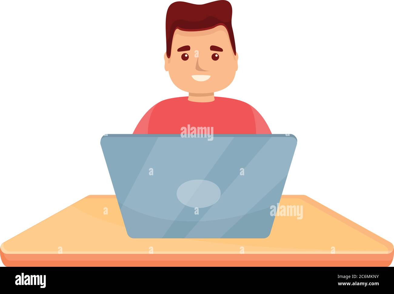 Boy scientific coding icon. Cartoon of boy scientific coding vector ...