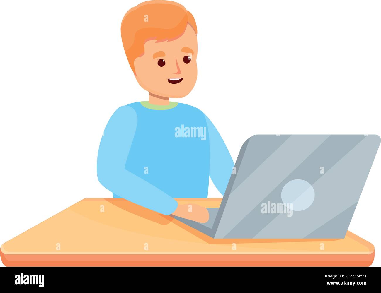 Boy internet programming icon. Cartoon of boy internet programming ...