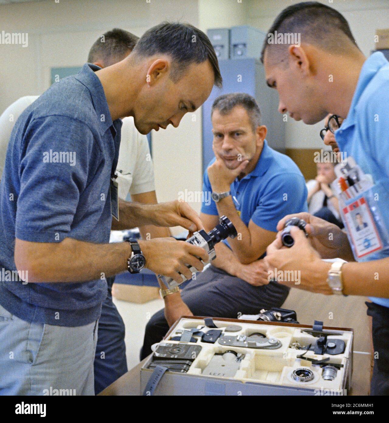 In center background is Dr. Donald K. Slayton, Manned Spacecraft Center ...