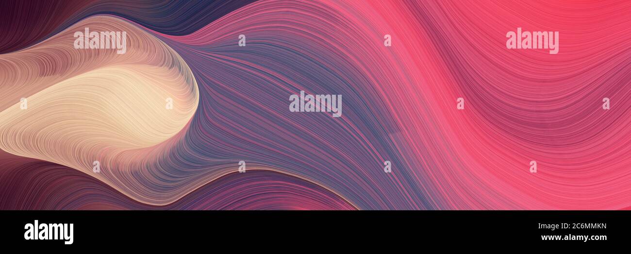 abstract colorful waves header design with moderate pink, dark slate ...