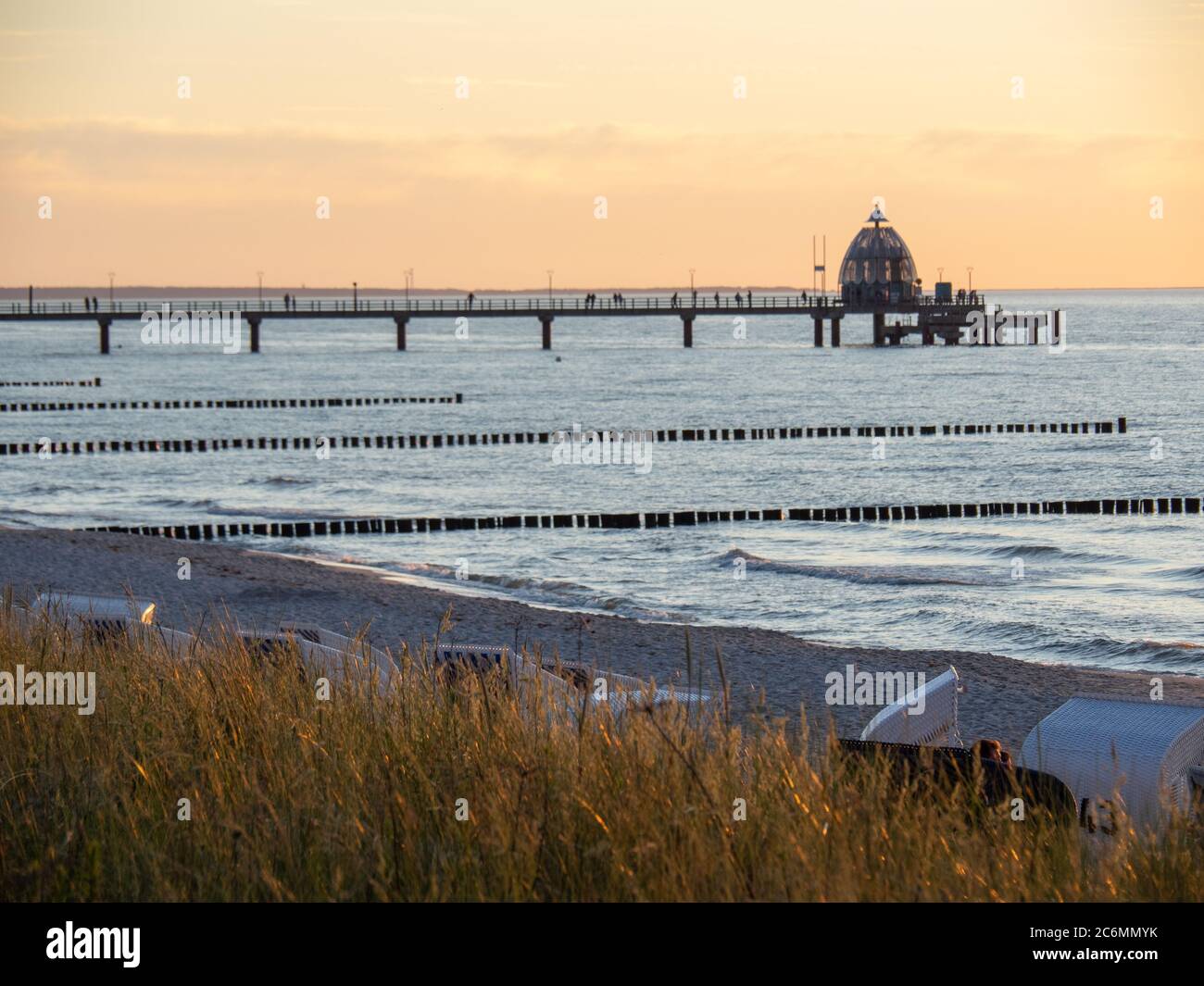 sundown on the baltic sea island of zingst Stock Photo - Alamy