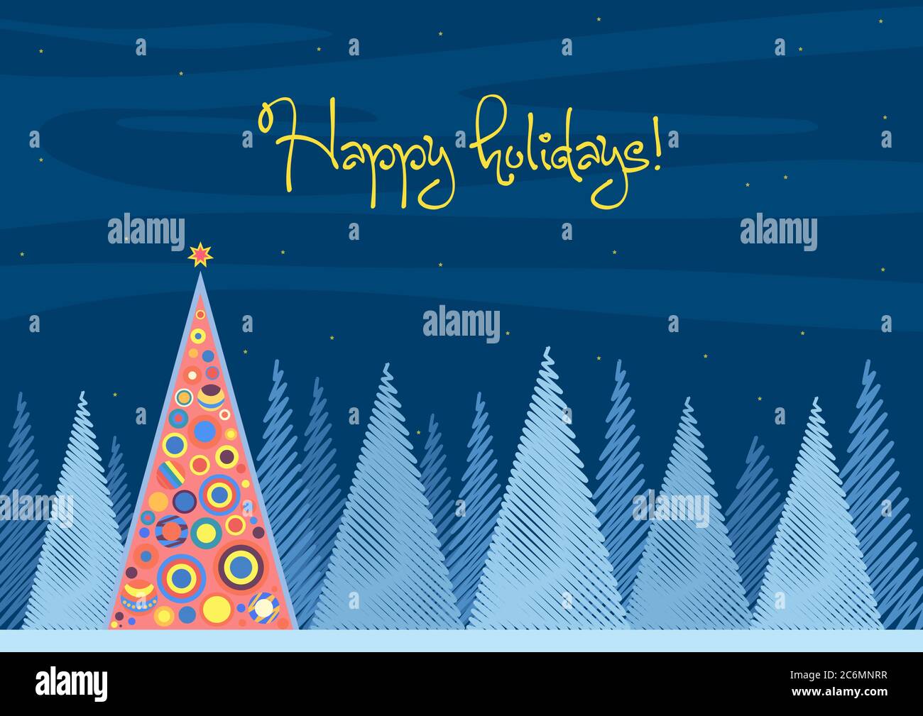 Outdoor chrismas tree Stock Vector Images - Alamy