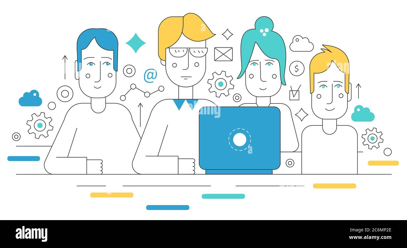 Creative team working together. Human resources coworking and career ...