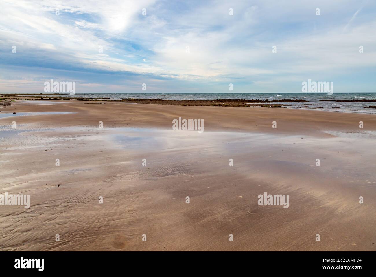 Compton Bay beach on the Isle of Wight, in the early morning Stock ...