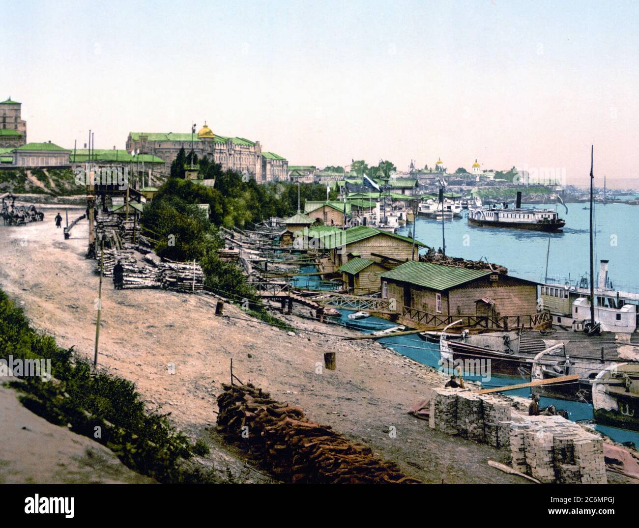 On the Dnieper, Kiev, Russia, (i.e., Ukraine) ca. 1890-1900 Stock Photo ...
