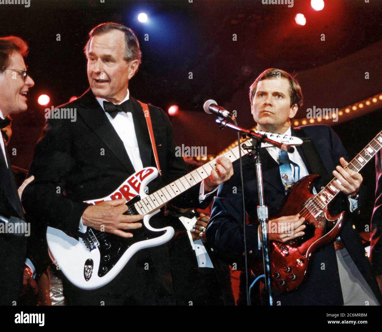President Bush and Lee Atwater Play the Guitar at the Celebration for ...