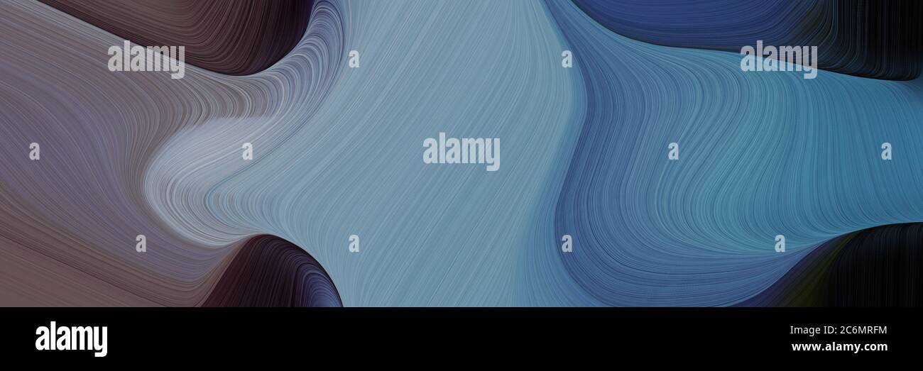 flowing decorative curves banner design with slate gray, very dark pink ...